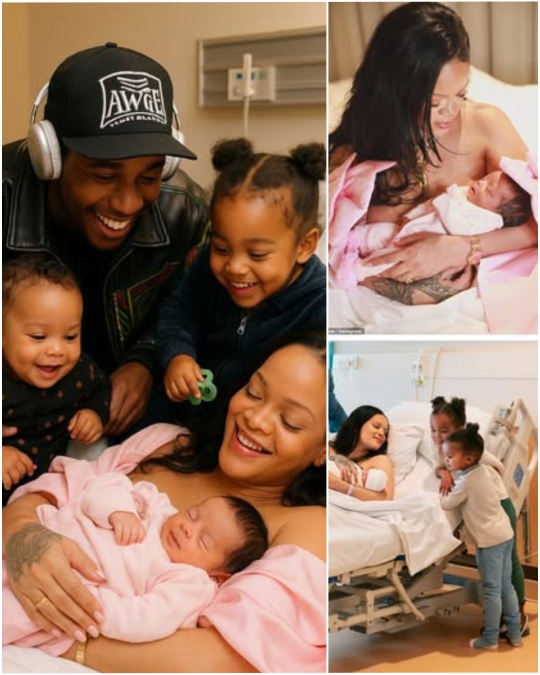 💎 Hours after giving birth, Rihanna was seen smiling through the car ...